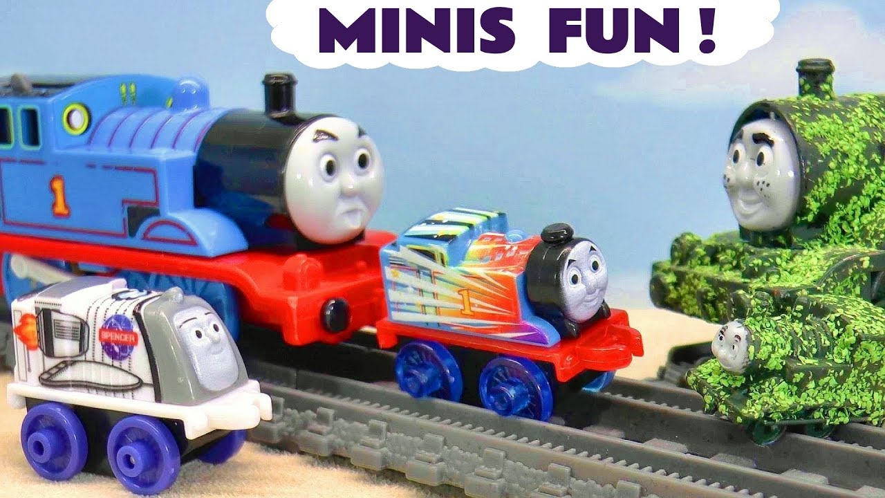 Fun Toy Train Stories with Thomas Minis and Tom Moss - YouTube