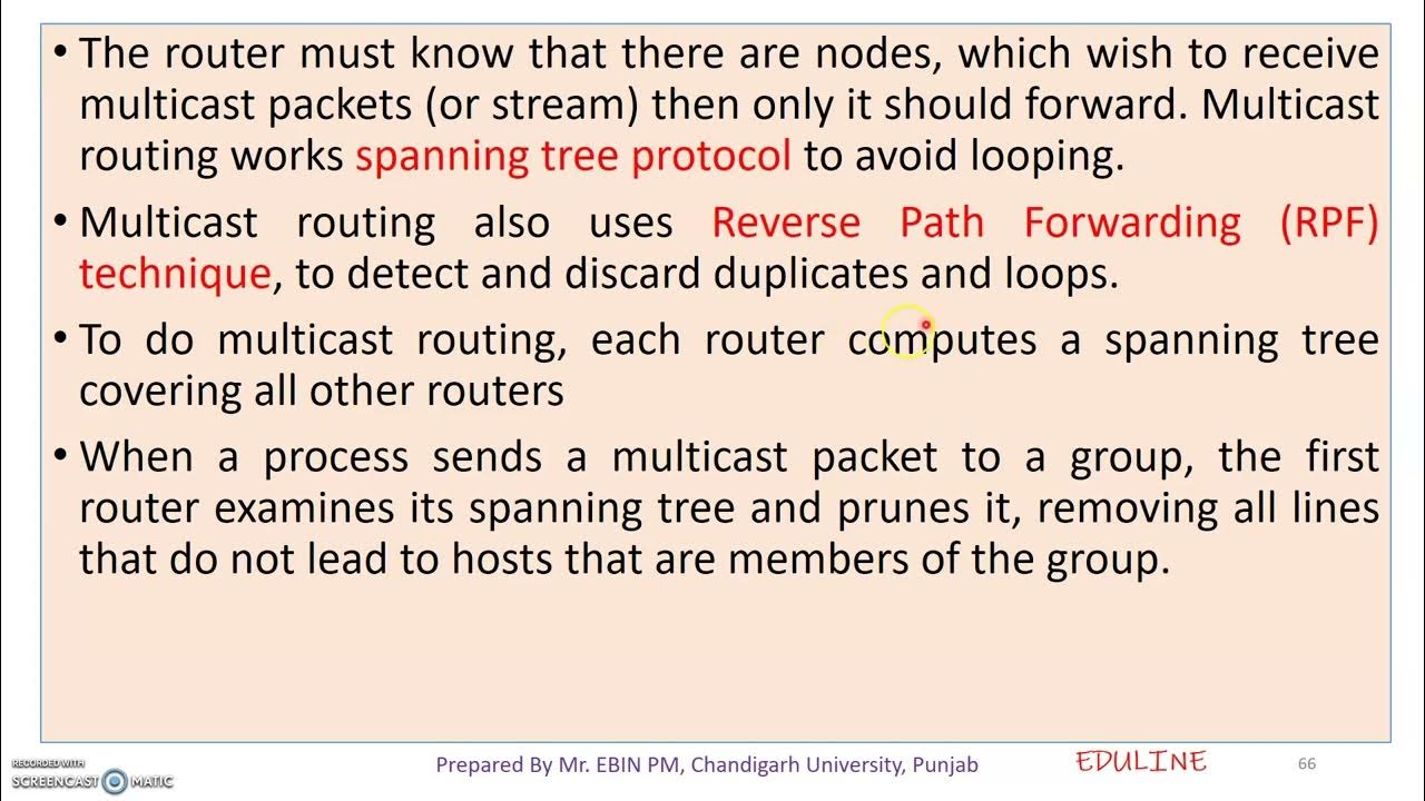 MODULE 3 - TOPIC 10 - MULTICAST ROUTING - YouTube