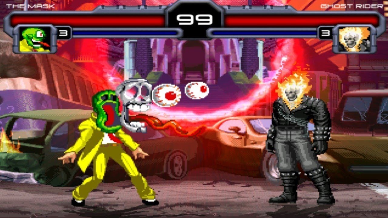 The Mask vs Ghost Rider SUPER CRAZY FIGHT🔥 Marvel Comics Mugen Epic ...