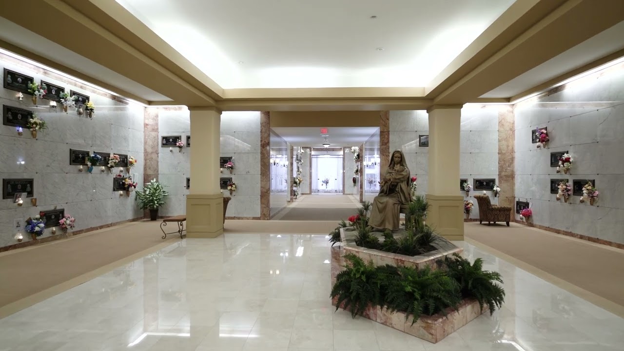 Glendale Funeral Home & Cemetery Mausoleum Drone Vide Tour - YouTube