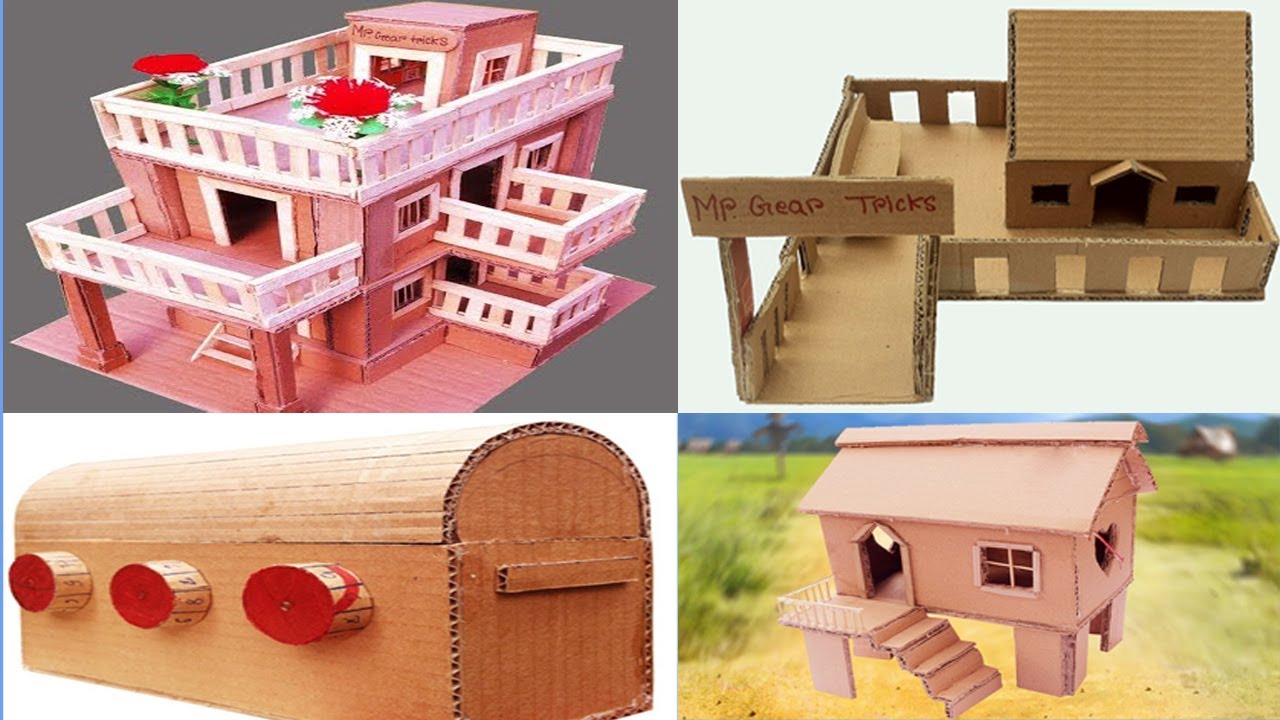 4 Amazing ideas from Cardboard at Home - YouTube