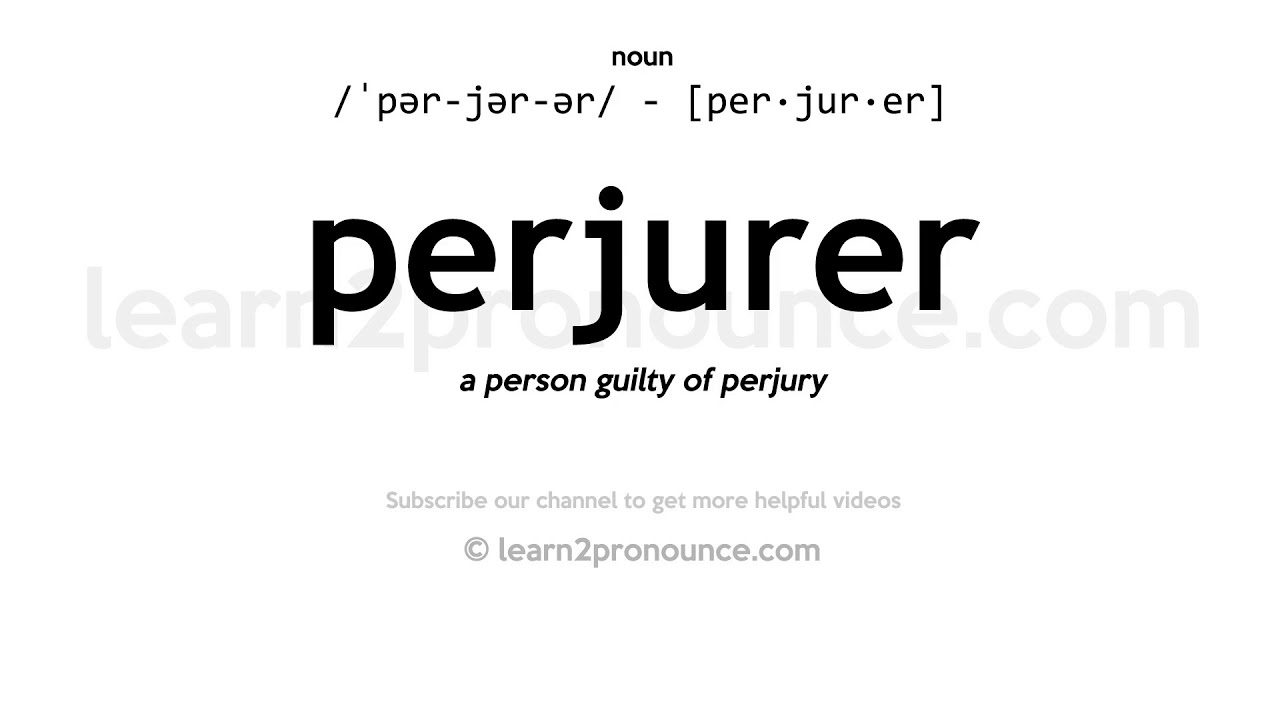 Pronunciation of Perjurer | Definition of Perjurer - YouTube