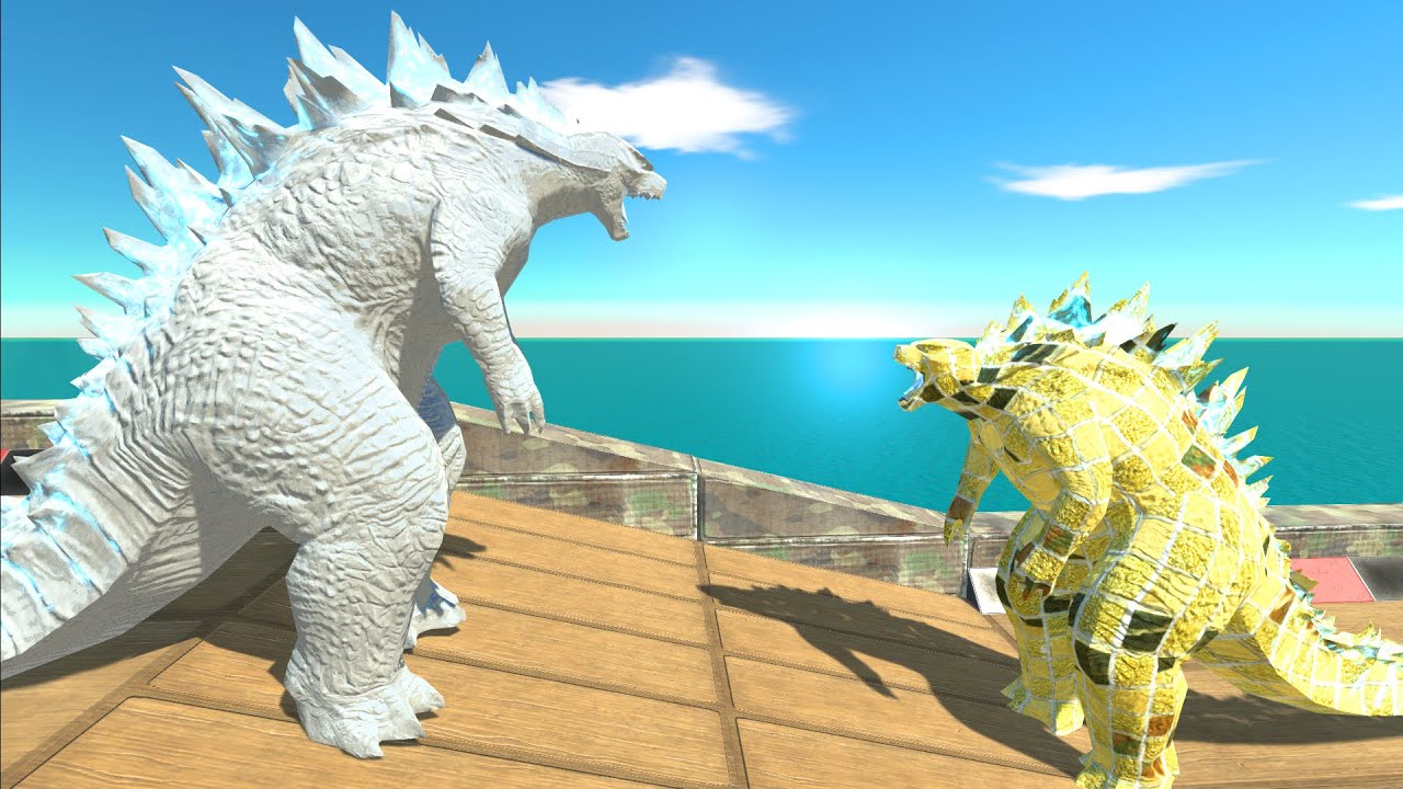 Silver Godzilla 2014 vs Gold Godzilla 2014 DEATH FALL - ARBS - YouTube