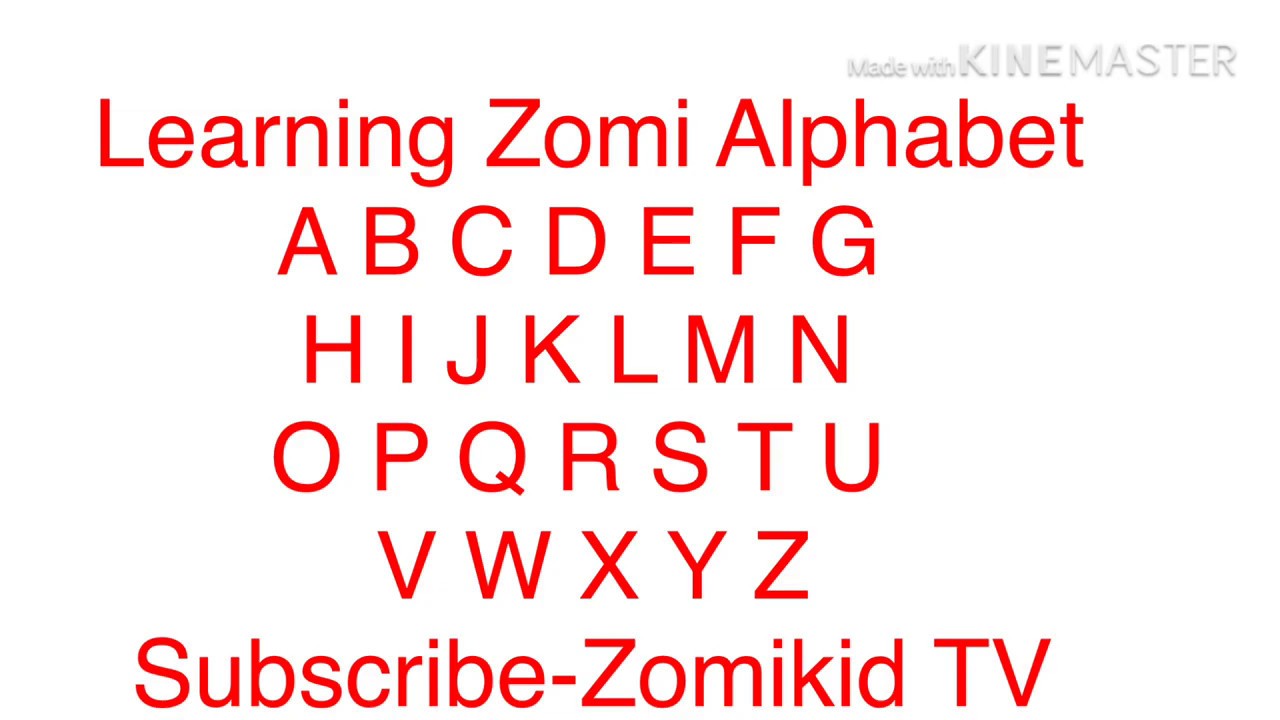 Kid Learning Zomi Alphabet - YouTube