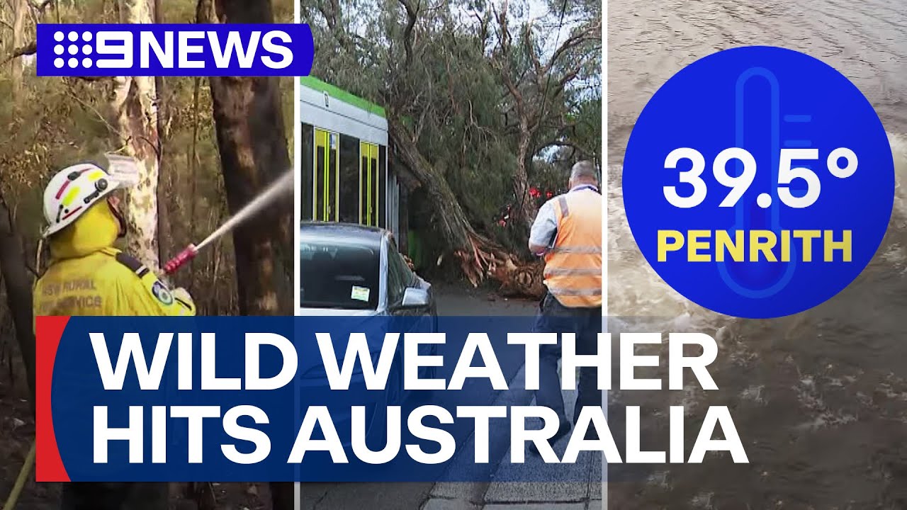 Wild weather conditions lash across Australia | 9 News Australia - YouTube