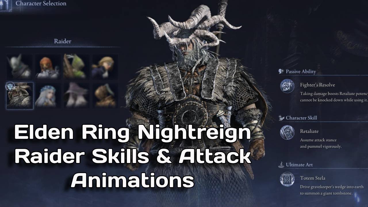 Elden Ring Nightreign Animations [Raider Skills + Attack Animations] - YouTube