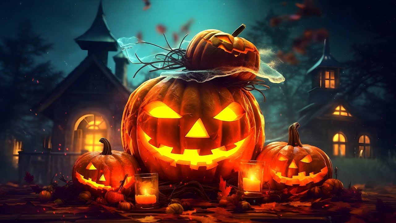 Relaxing Halloween Music 🎃 Jack O' Lanterns 🎃 Dark, Spooky, Autumn ...