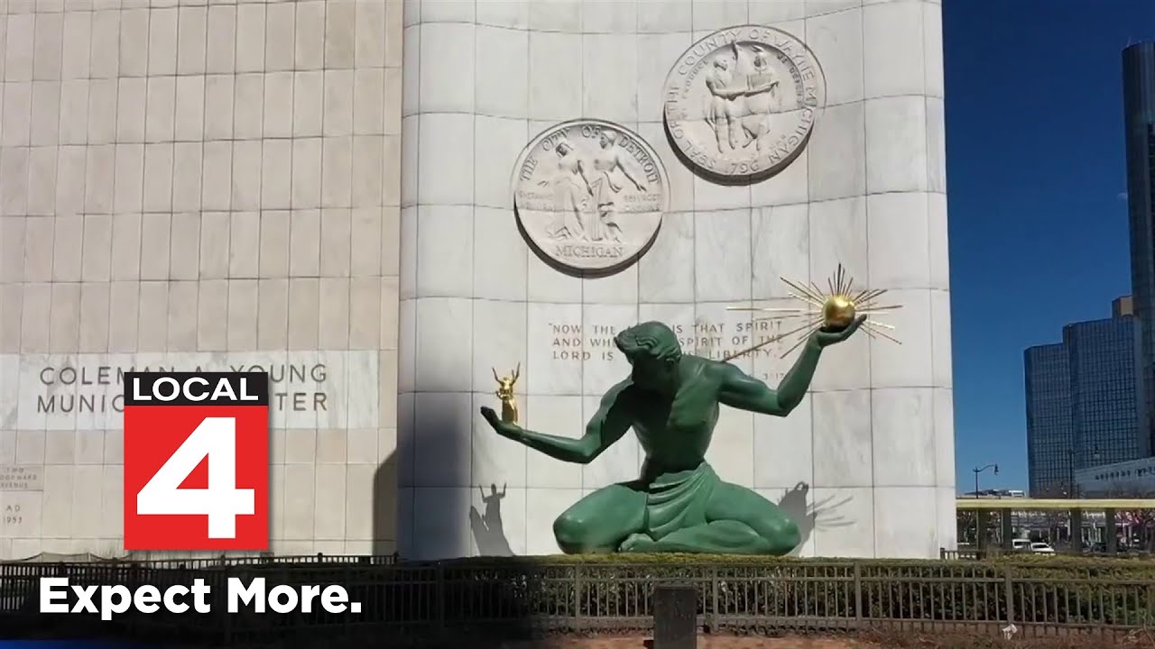 Detroit’s iconic statue marks 66th anniversary - YouTube