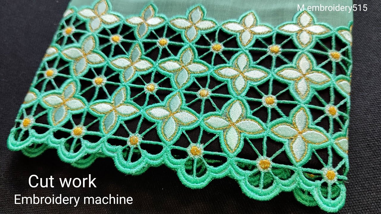 Cut work Design Borderline Embroidery machine / industrial zigzag ...