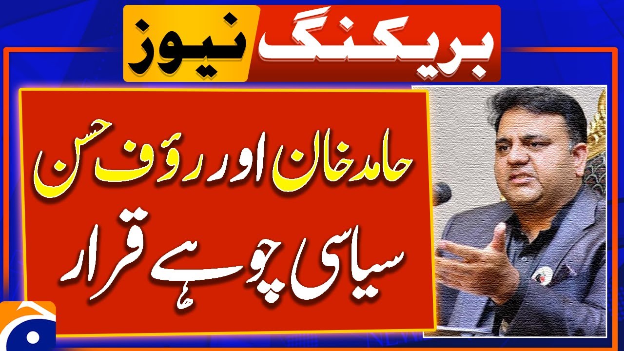 Harsh remarks made by Fawad Chaudhry on Rauf Hassan and Hamid Khan ...