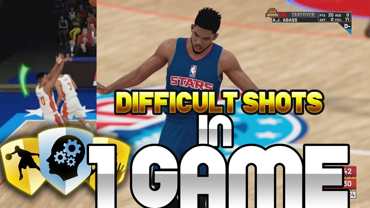 NBA 2k19 - How To Get Difficult Shots Badge in 1 Game - YouTube