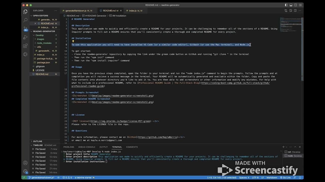 README generator - YouTube