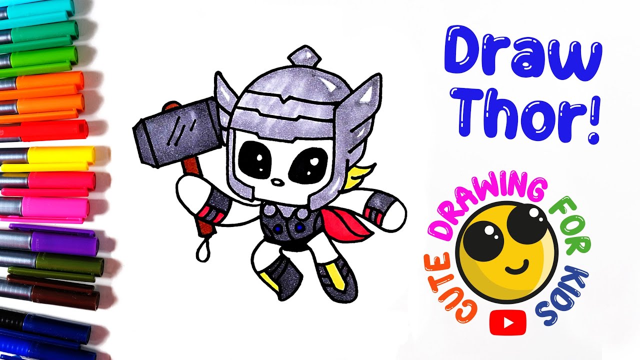 How to draw Thor | Simple and easy to follow #Thor #superhero #kids # ...