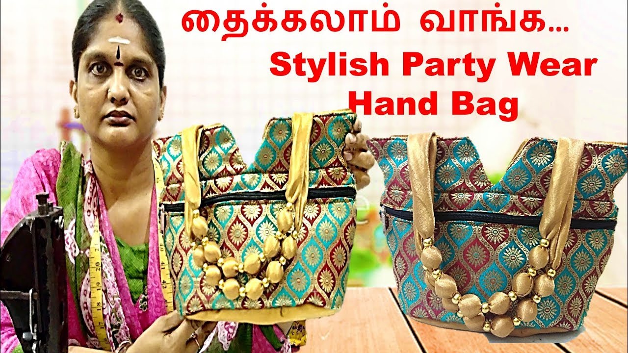 Stylish Party wear hand bag / Fancy Party wear Hand Bag / 3 Zipper Hand ...