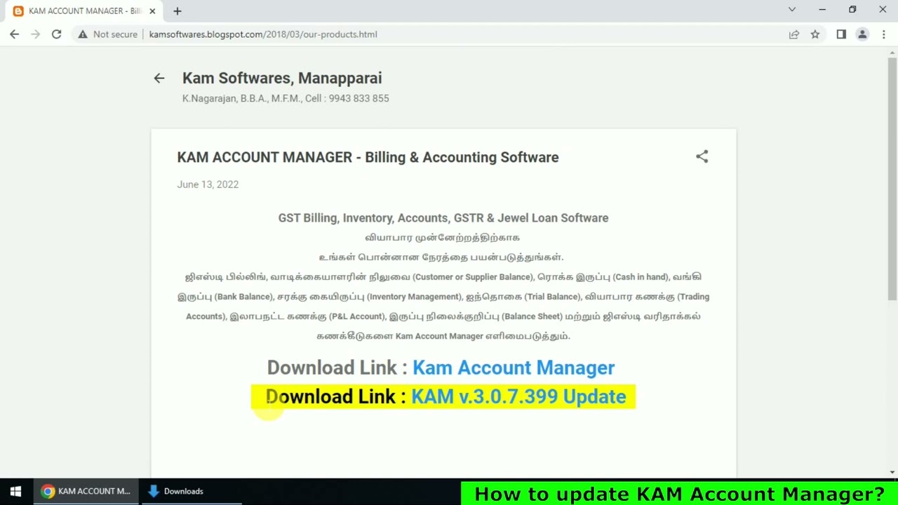 KAM#03 How to update Kam Account Manager Accounting and Billing ...