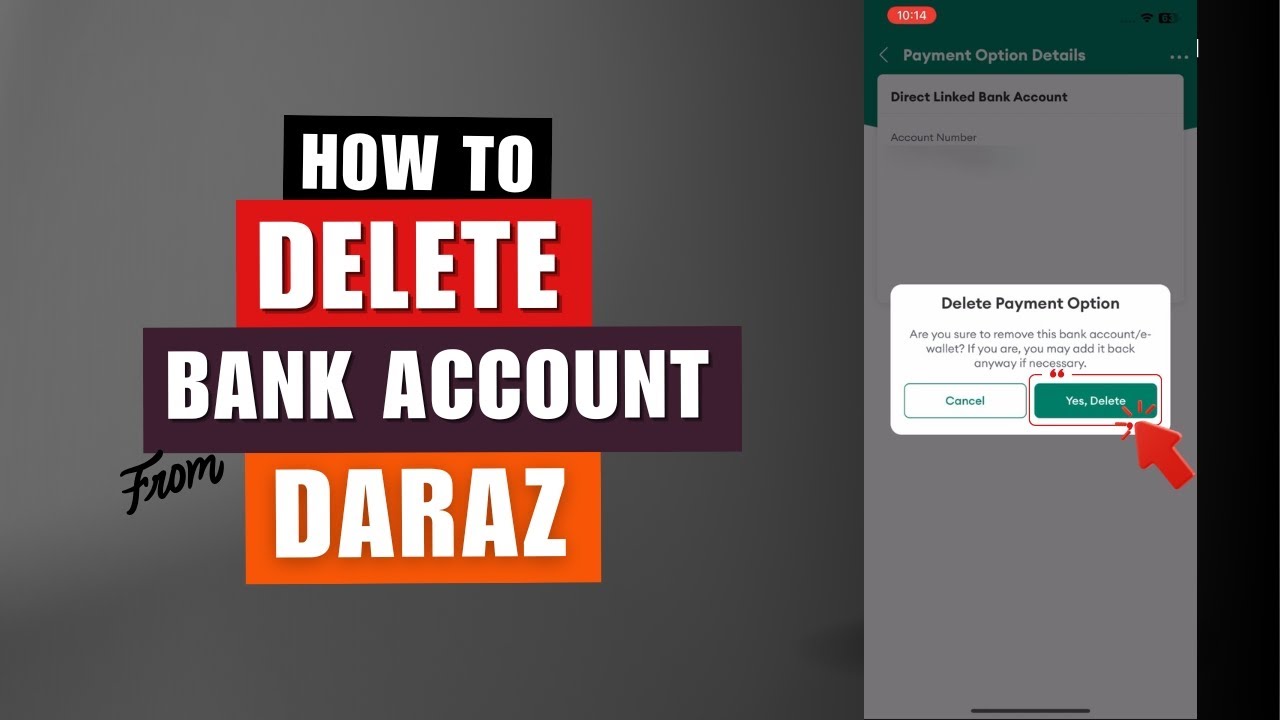 How To Delete Bank Account From Daraz | Delete Payment Options From ...