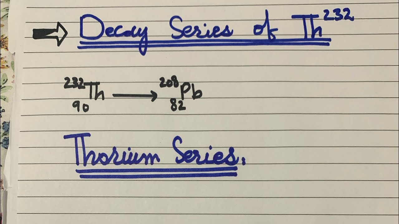 Thorium (Th)decay series (4n-series) - YouTube