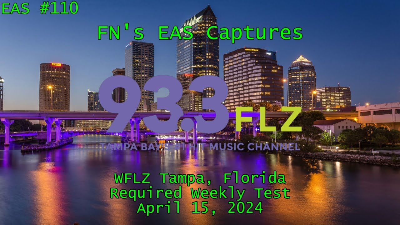 Automated Weekly Test on WFLZ Tampa, Florida (93.3 FLZ) (4/15/2024 ...