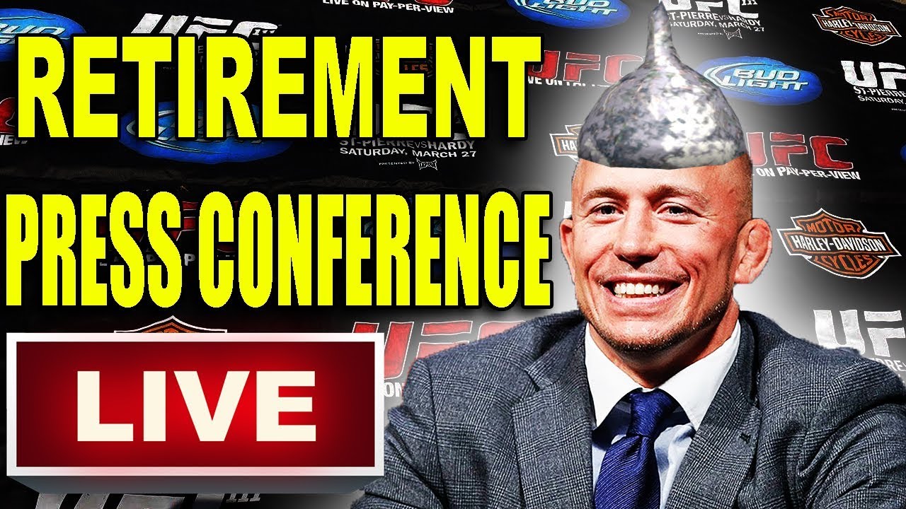 🔴 UFC PRESS CONFERENCE | GSP ANNOUNCES OFFICIAL RETIREMENT FROM MMA ...