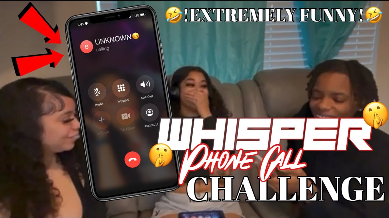 WHISPER PHONE CALL CHALLENGE *EXTREMELY FUNNY* | Layaaa Jazelle - YouTube