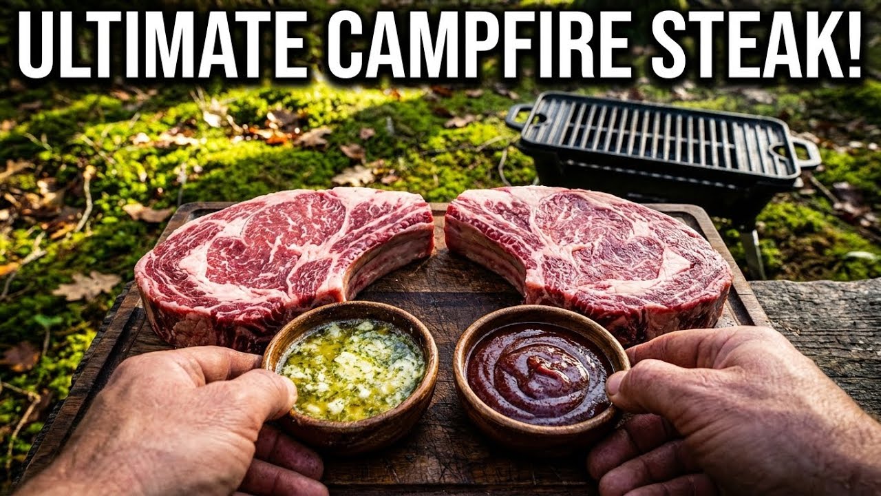 How I Cooked the Perfect Caveman Steak Over an Open Fire | Outdoor ...