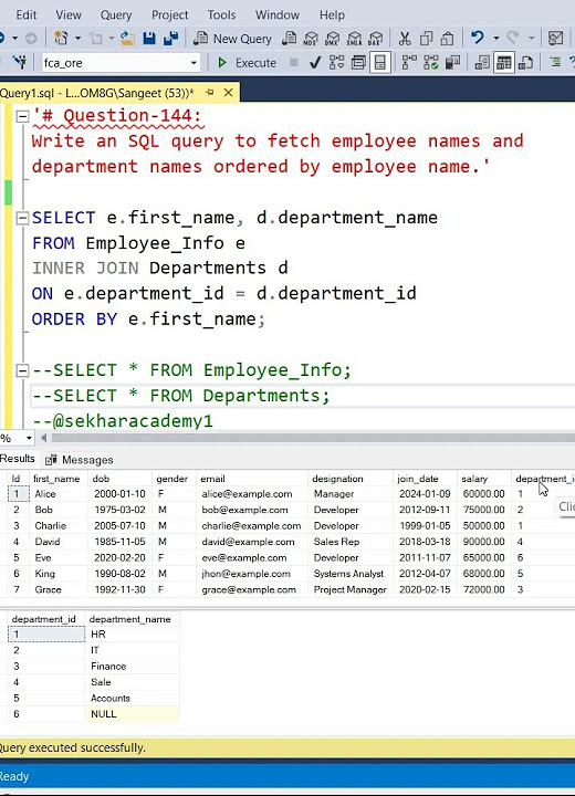 Sql Interview Question 144 Sql Mysql Sqljoins Interview Sqlquiz Shorts Top 