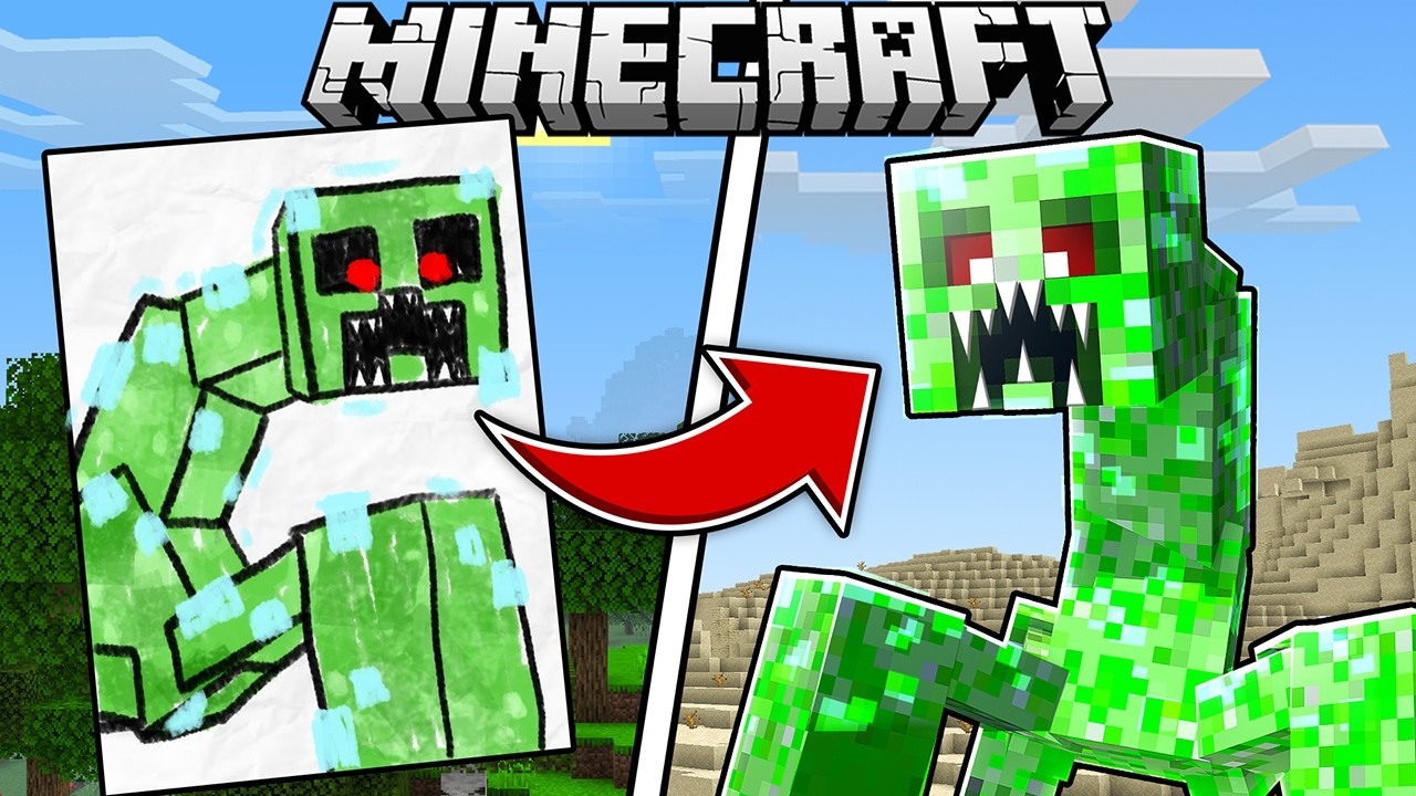 I Turned MY Drawings into MINECRAFT Mobs - YouTube