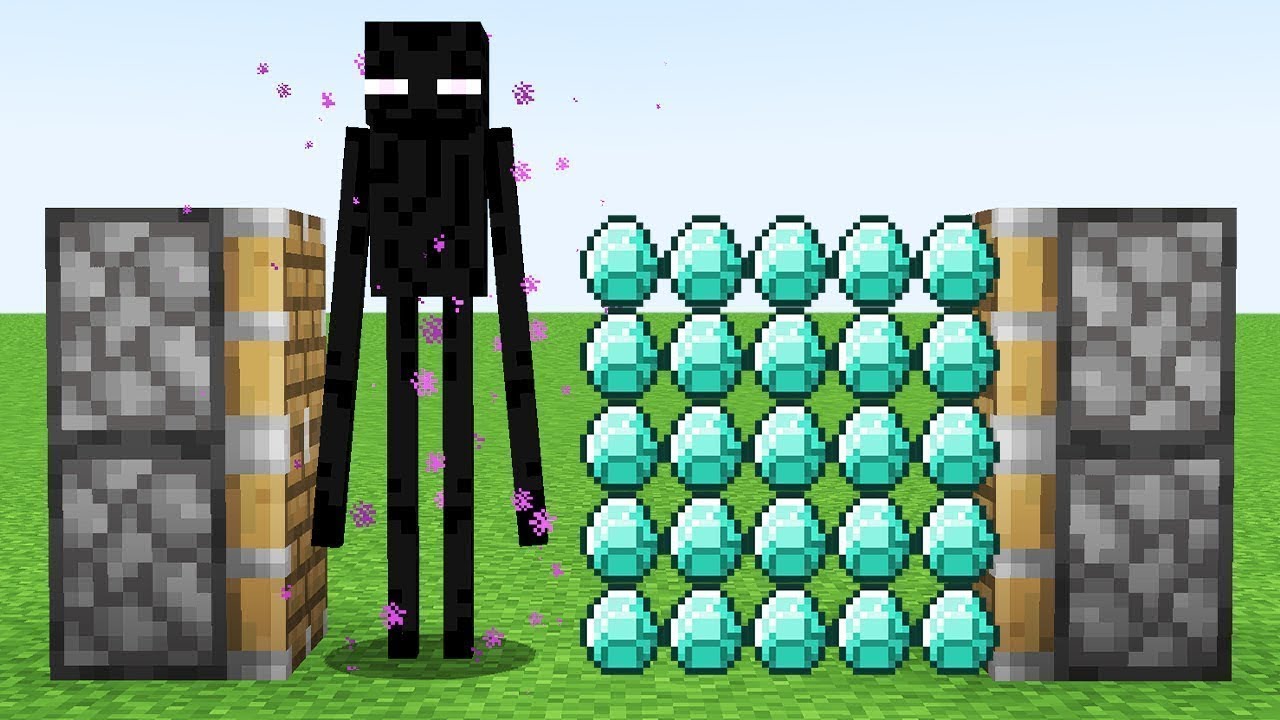 enderman + diamond in minecraft - YouTube