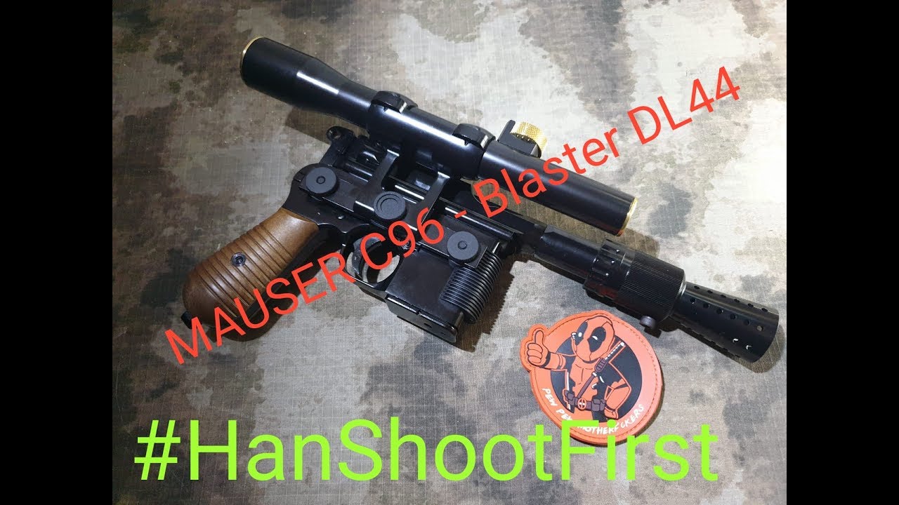 AIRSOFT REVIEWS | Blaster Han Solo | DL44 | Mauser C96 - YouTube