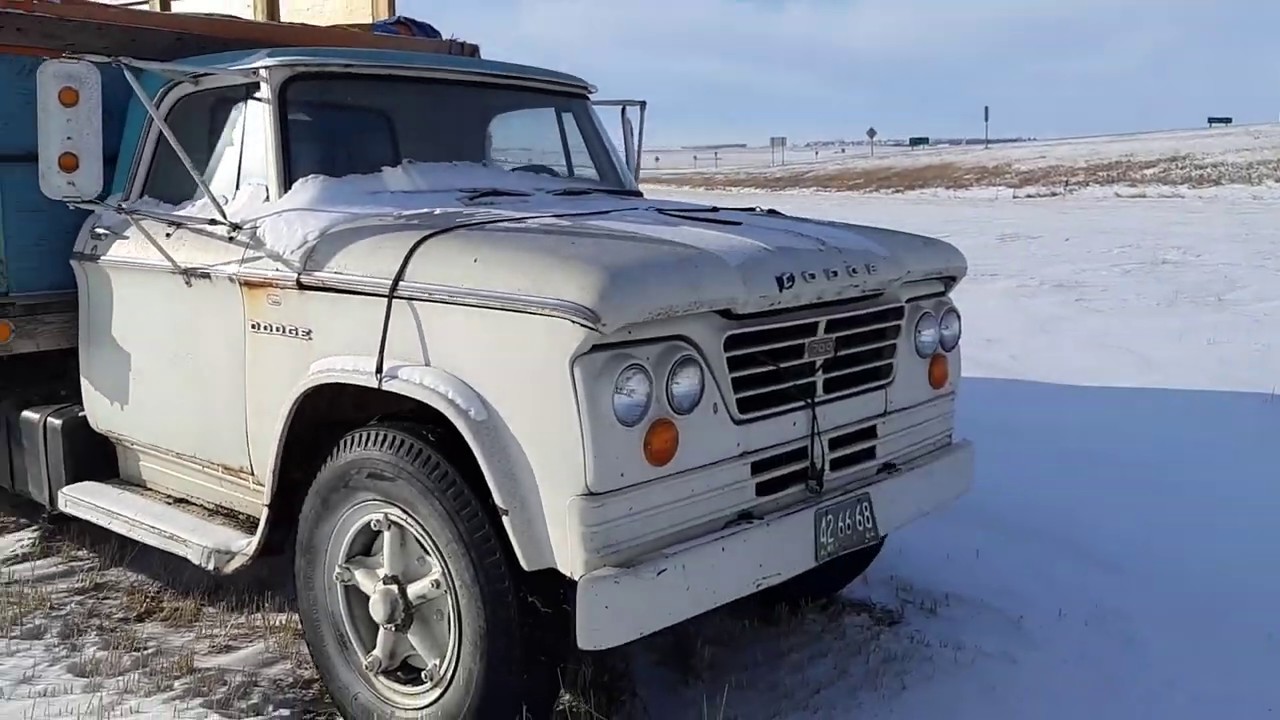64 Dodge d700 with tag axle - YouTube