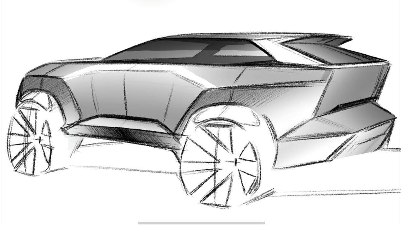 procreate / How to sketch a car / very easy 👍car design / car sketch ...