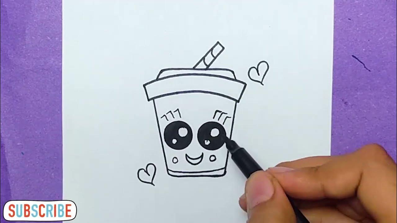 How To Draw Cute Drink Very Easy 🍹 Step BY Step Summer Drawing | Cute ...