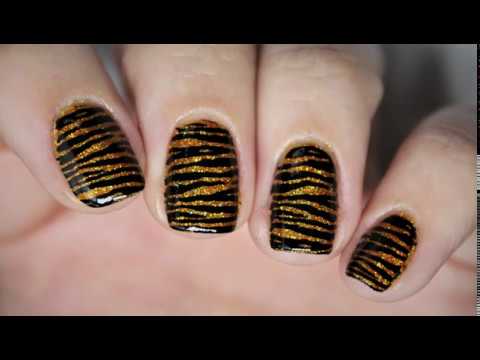 Tiger Print Design | Nail Art Tutorial | MoreThanNailVarnish - YouTube