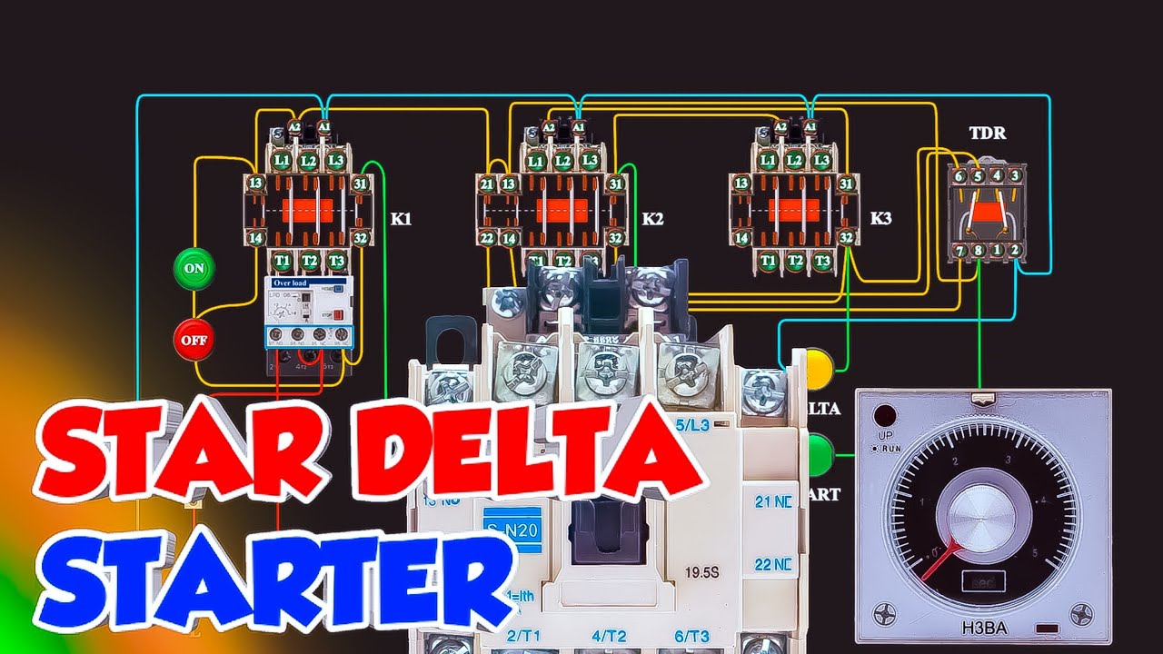 Rangkaian Star Delta Motor 3 Phase | Motor Starter - YouTube