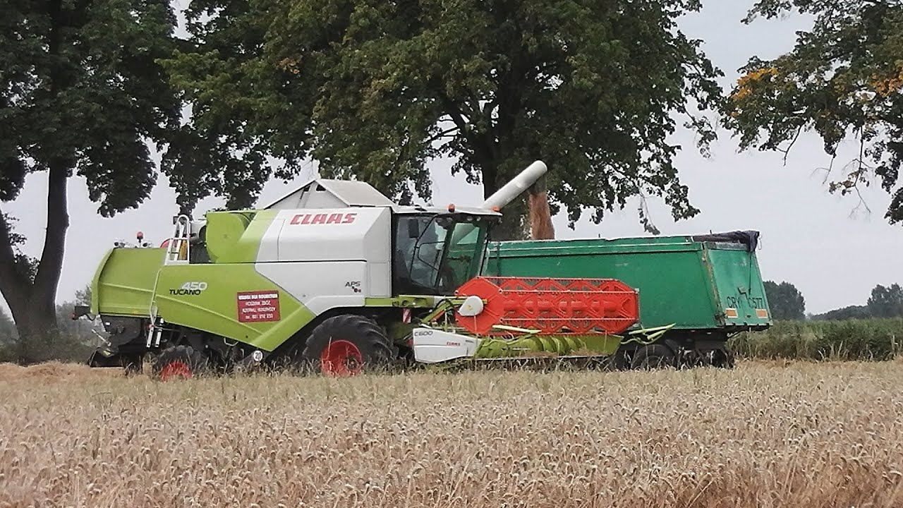 Żniwa 2014 ★ Claas Tucano 450 ㋡ FULL HD - YouTube