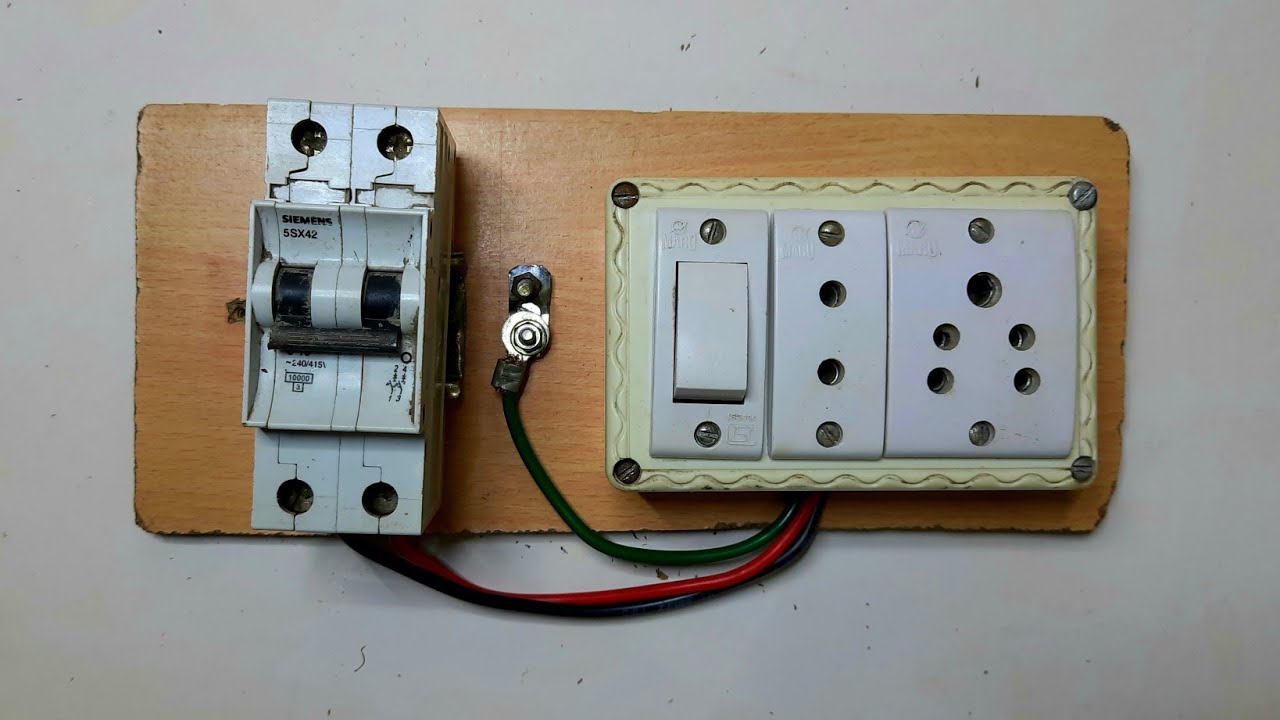 extension board with mcb control wiring #electricalteluguvideos - YouTube
