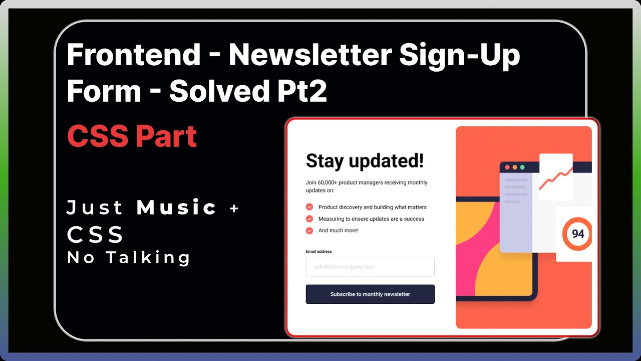Frontend Mentor Newsletter Sign Up Form Solved Css Part Youtube 8887