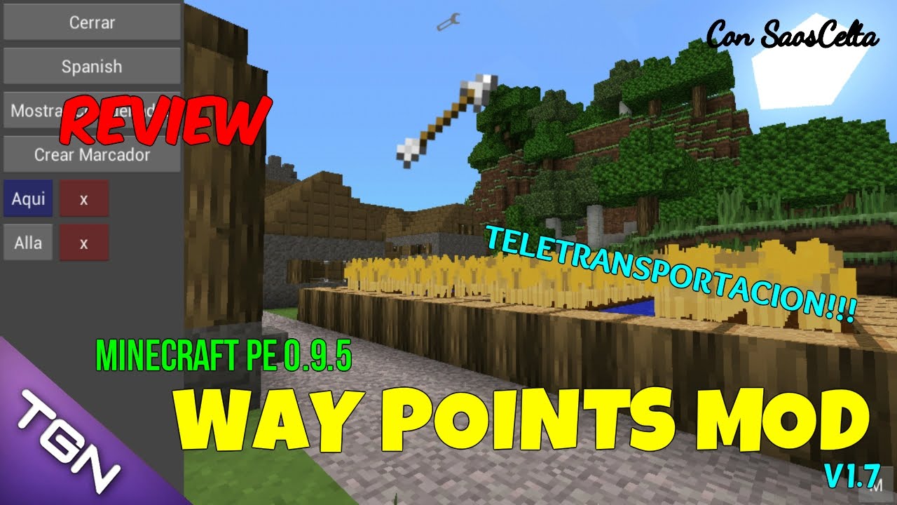 Way Points Mod v1.7 | Minecraft PE 0.9.5 "Teletransportacion" (Descarga ...