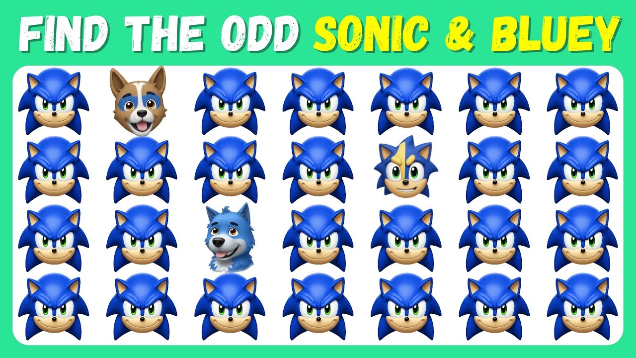Find the ODD One Out - Sonic the Hedgehog 3 AND Bluey Edition 🚚🐶🩵 | 40 ...