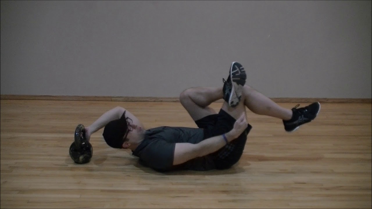 Kettle Bell Reverse Piriformis Crunch - YouTube