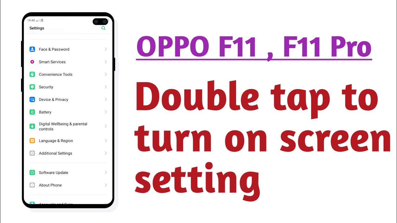 OPPO F11 , F11 Pro , Double tap to turn on screen setting tips and ...