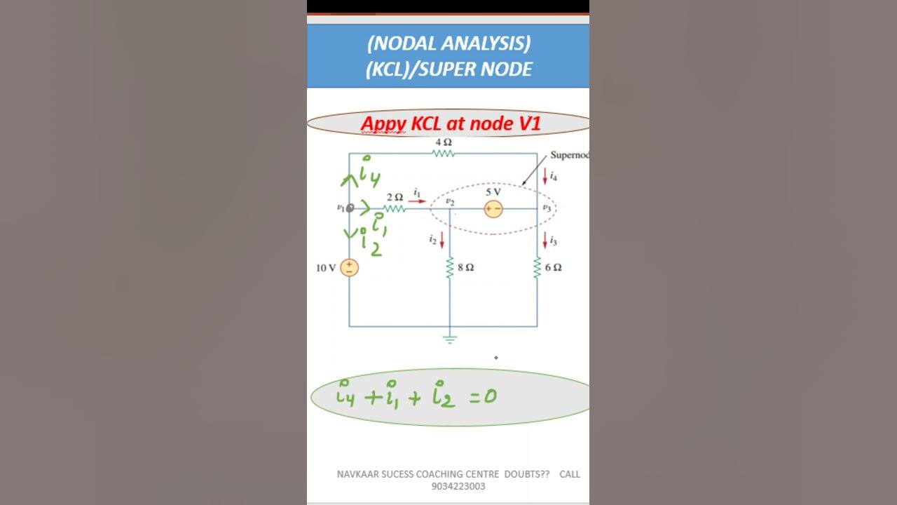 super node problem in nodal analysis#shorts #supernode#kcl#part 1 - YouTube