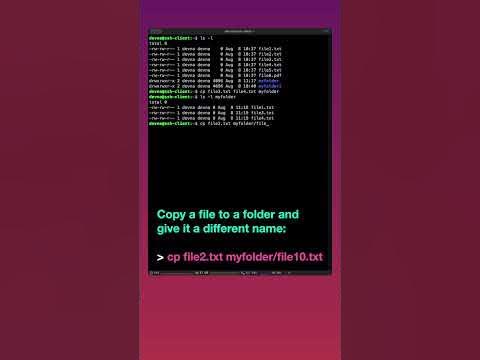 Linux commands for beginners part 4 | Copy files with cp #shorts - YouTube