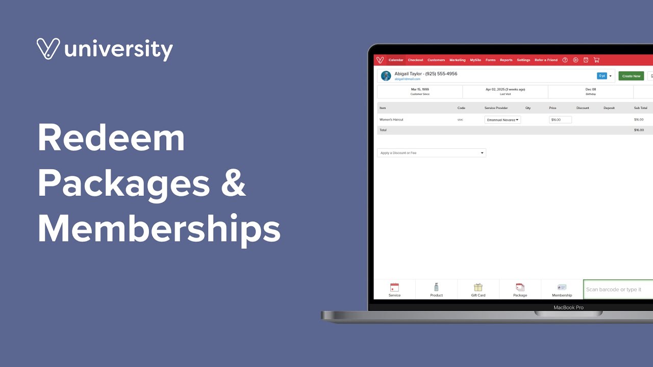 How to Redeem Packages and Memberships in Vagaro - YouTube