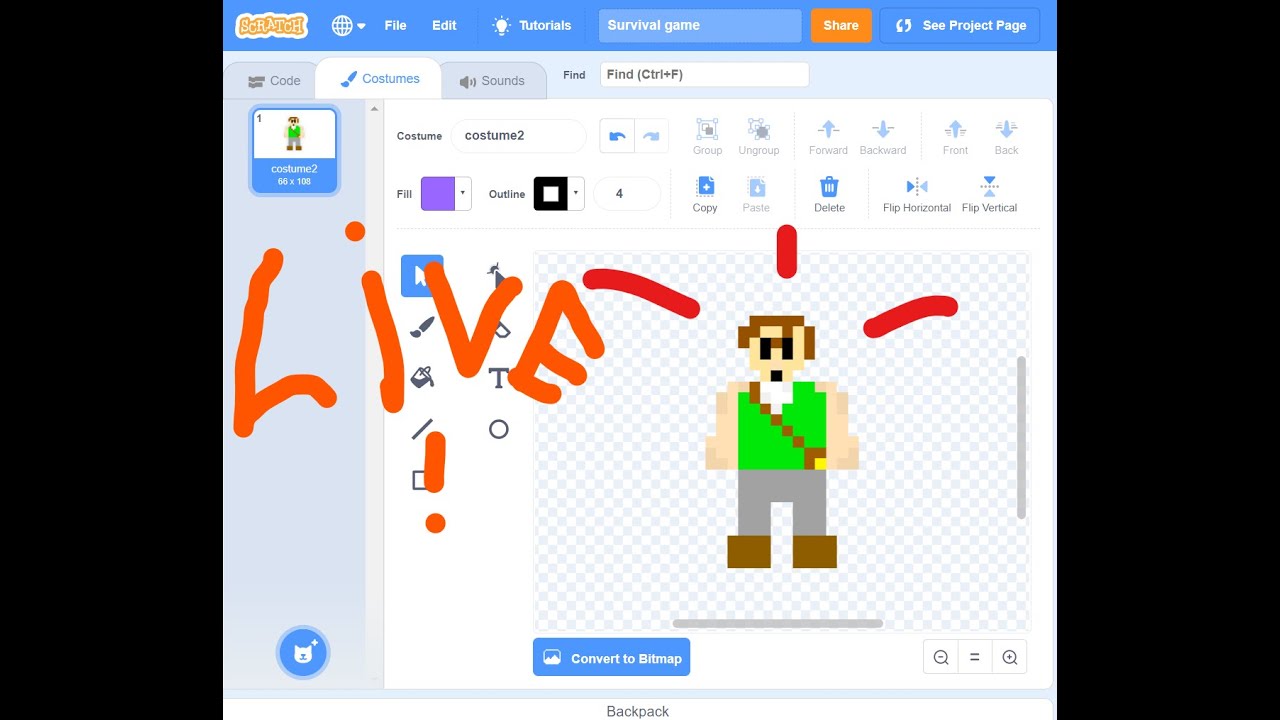 Making a survival game in Scratch! - YouTube