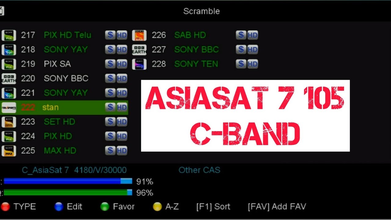 asiasat 7 @ 105 East full channel list 2024 - YouTube