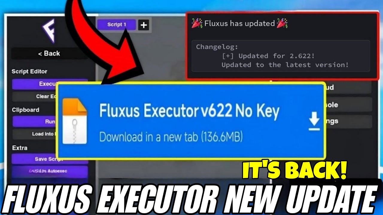 Fluxus Executor Mobile New Update V622 | Fluxus Atualizado & Script ...
