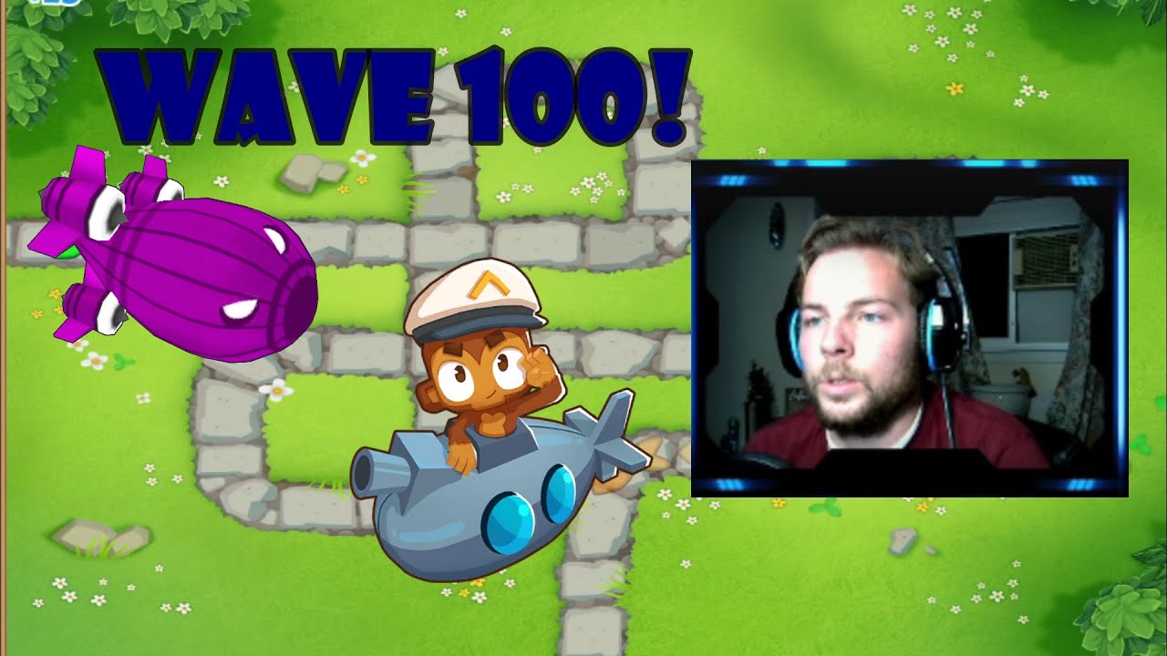 Using Only Monkey Subs To Get To Wave 100 | Bloons Tower Defense 6 ...