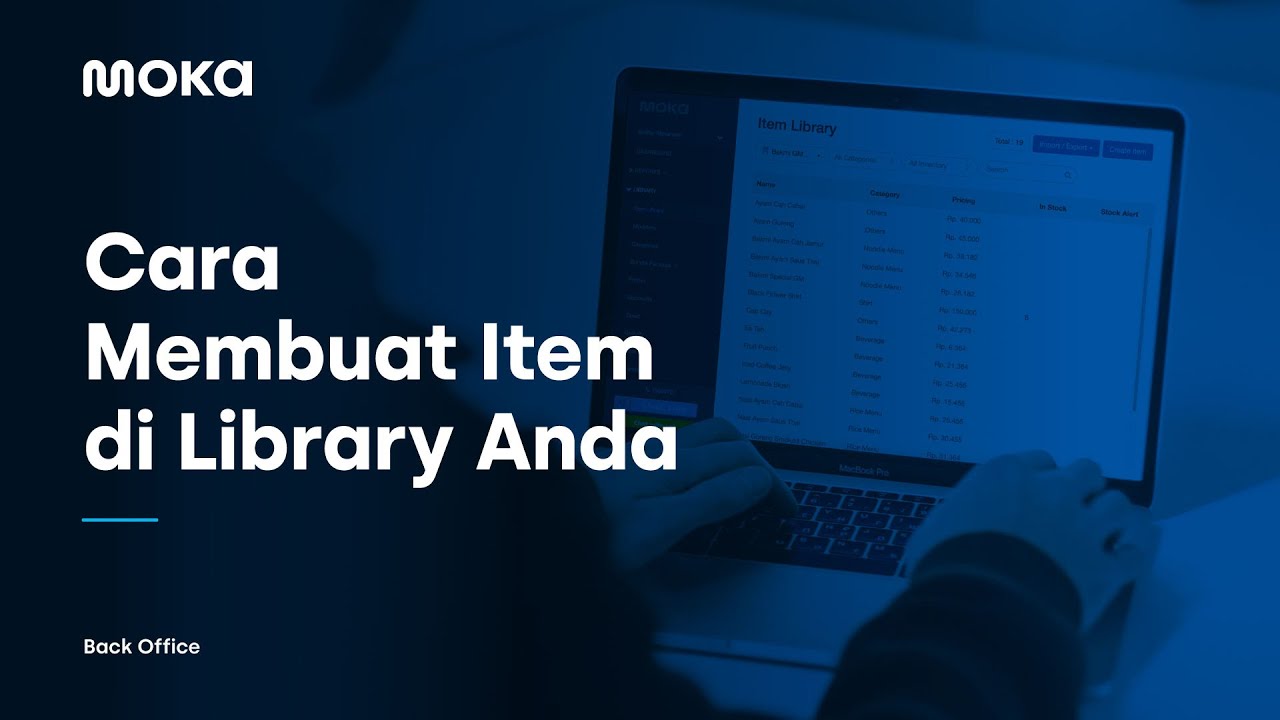 Cara Membuat Item di Library Back Office Moka - YouTube
