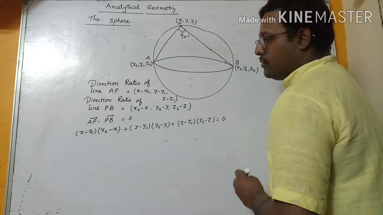 Analytical geometry (the sphere) - YouTube